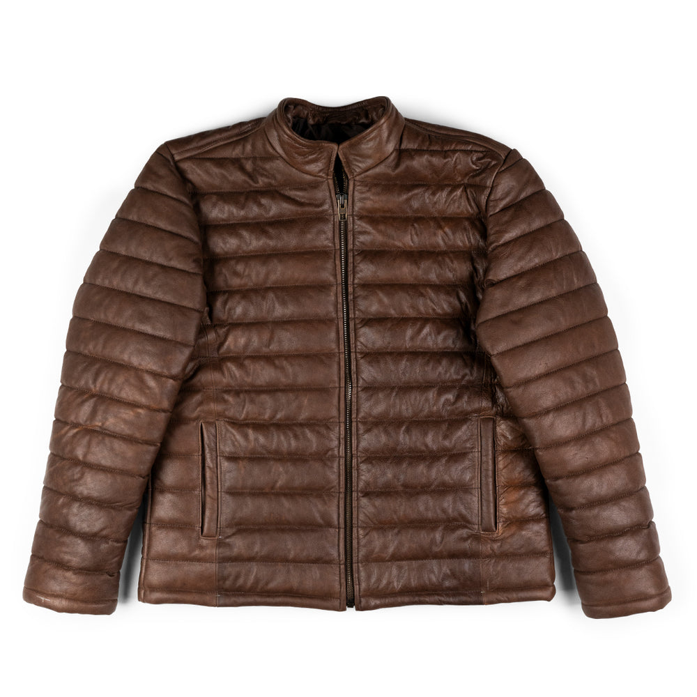 ASPEN RIDGE QUILTED LEATHER JACKET - CHOCOLATE