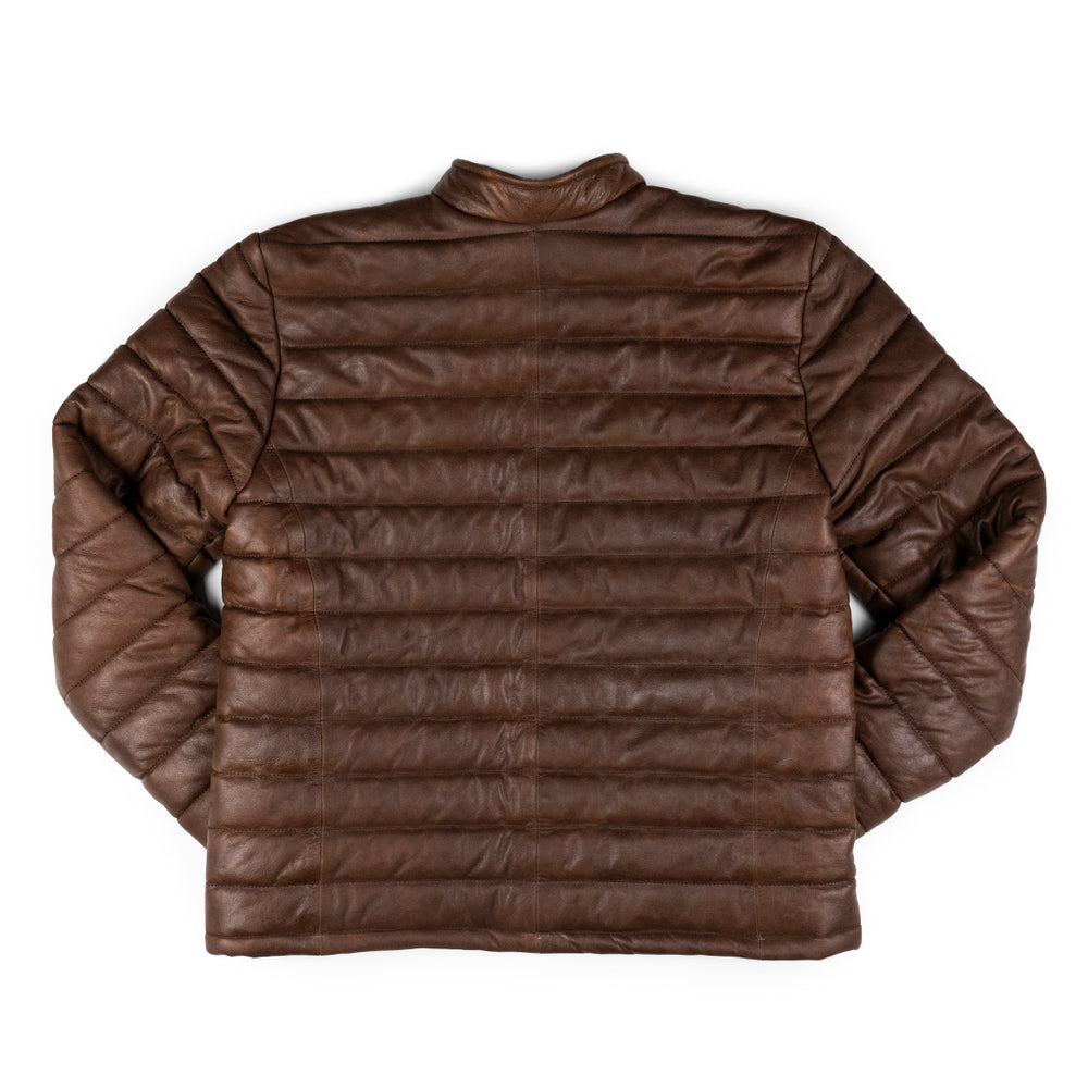 ASPEN RIDGE QUILTED LEATHER JACKET - CHOCOLATE