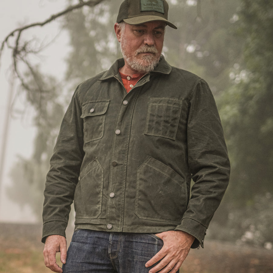 RANGER WAX CANVAS WORK JACKET - FOREST GREEN | Lastwolf Leather Jackets